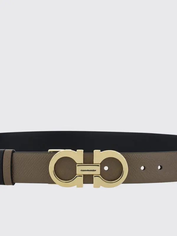FERRAGAMO Gancini Belt - Brown