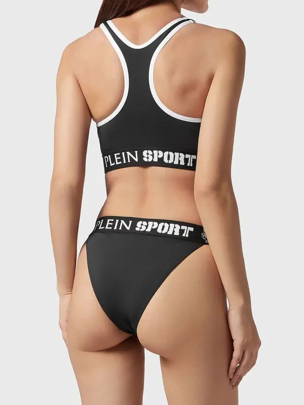 PLEIN SPORT High-waisted Polyamide Bikini With Sports Top