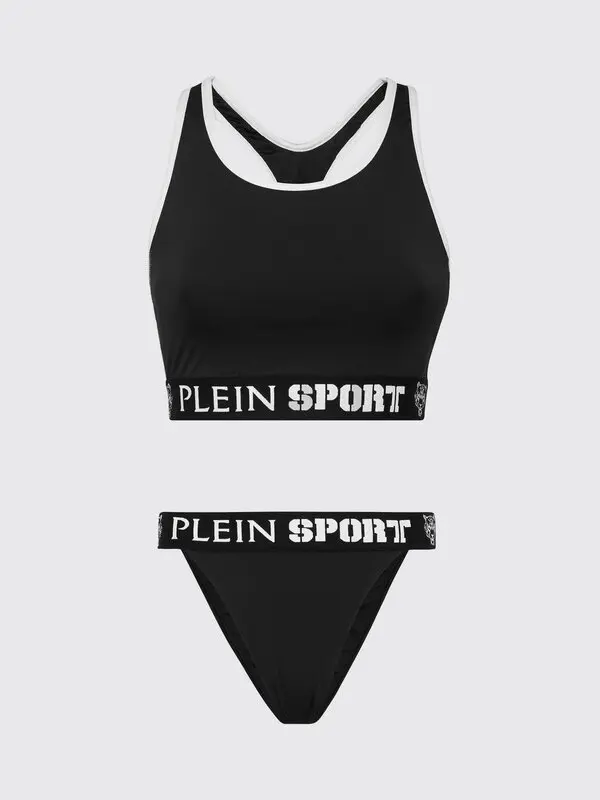 PLEIN SPORT High-waisted Polyamide Bikini With Sports Top