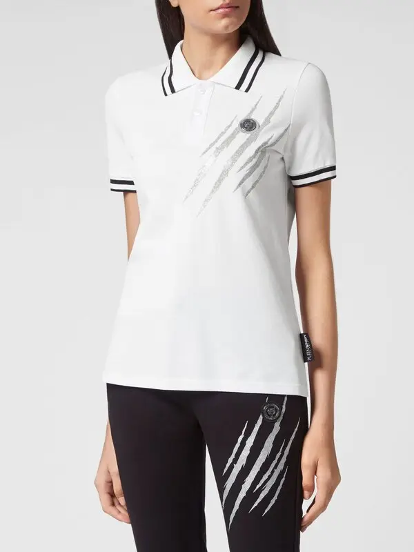 PLEIN SPORT Polo Shirt With Graphic Detail