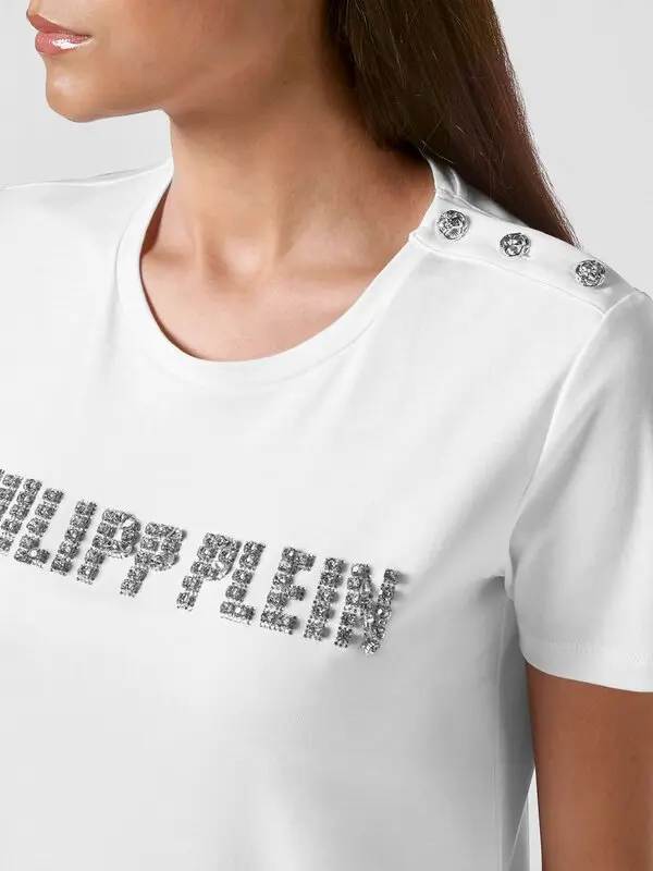 Philipp Plein Embellished Logo T-shirt