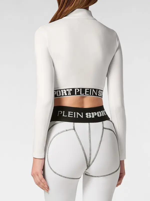 PLEIN SPORT Technical Stretch Cropped Top