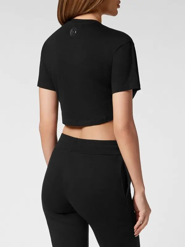 PLEIN SPORT Cropped T-shirt - Black