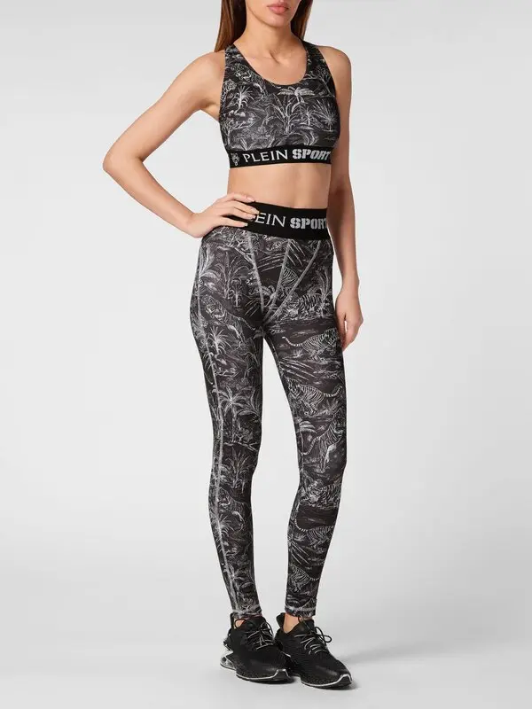 PLEIN SPORT Printed Leggings - Black