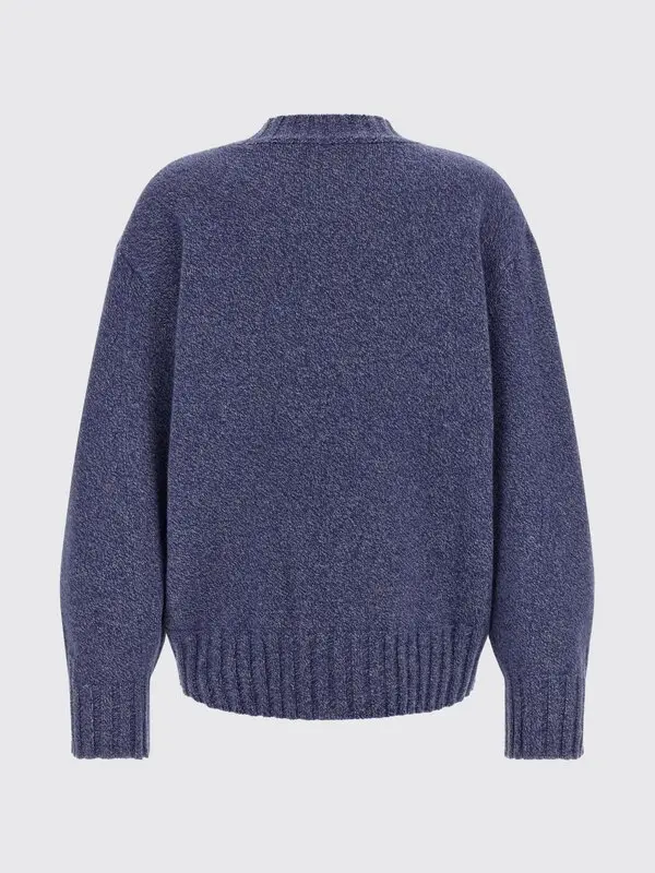 Attico Wool And Cashmere Crewneck Jumper With Embroidered Logo