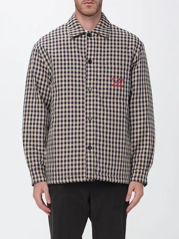 Drole De Monsieur Checkered Cotton Shirt Jacket