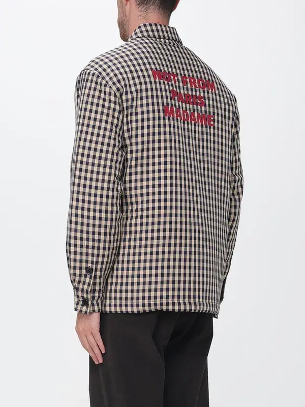 Drole De Monsieur Checkered Cotton Shirt Jacket