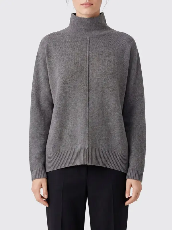 Alberta Ferretti Pure Cashmere High Neck Ribbed Jumper