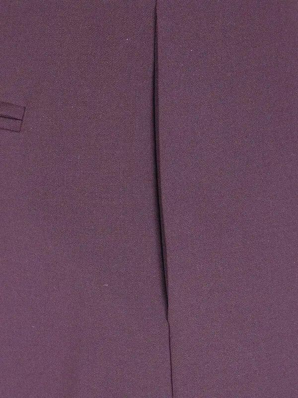 Alberta Ferretti High-waisted Wool Blend Trousers - Red