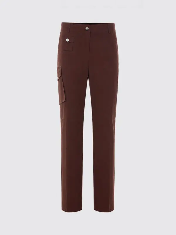 GANNI Slim Fit Stretch Organic Cotton Cargo Trousers - Brown