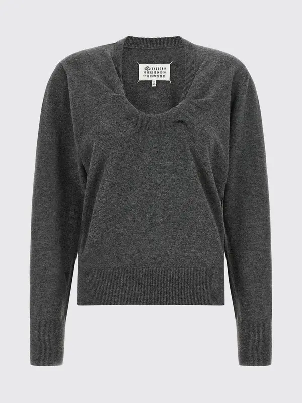 MAISON MARGIELA Long-sleeved Crew-neck Jumper In Pure Virgin Wool