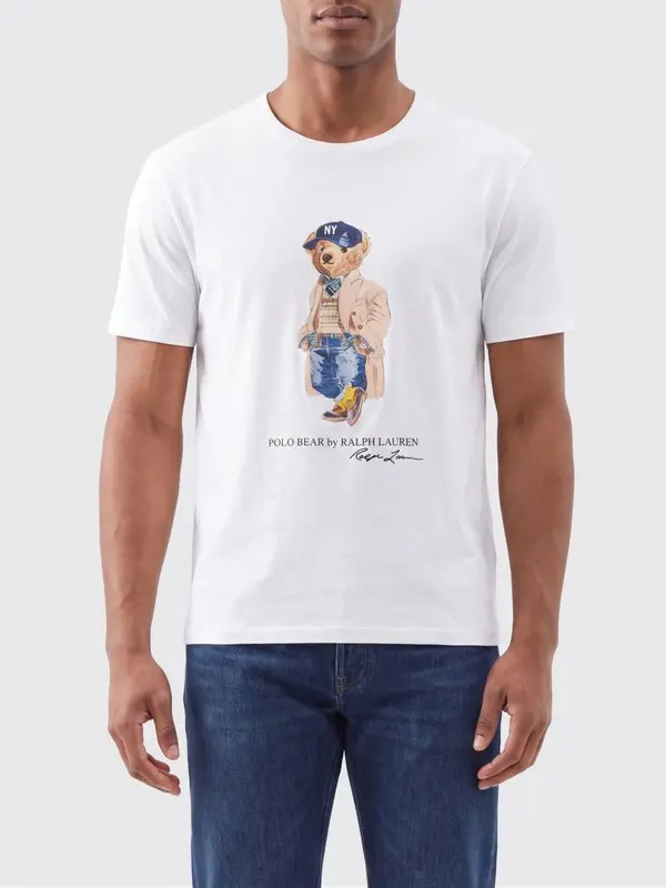 Polo Ralph Lauren Slim Fit Cotton T-shirt With Teddy Bear Print