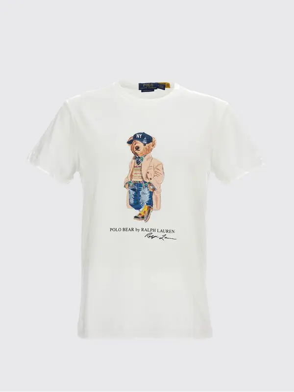 Polo Ralph Lauren Slim Fit Cotton T-shirt With Teddy Bear Print