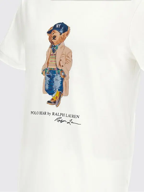 Polo Ralph Lauren Slim Fit Cotton T-shirt With Teddy Bear Print