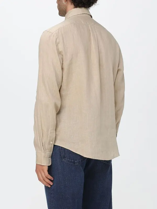 Polo Ralph Lauren Linen Button-down Shirt With Embroidered Pony Logo - Brown