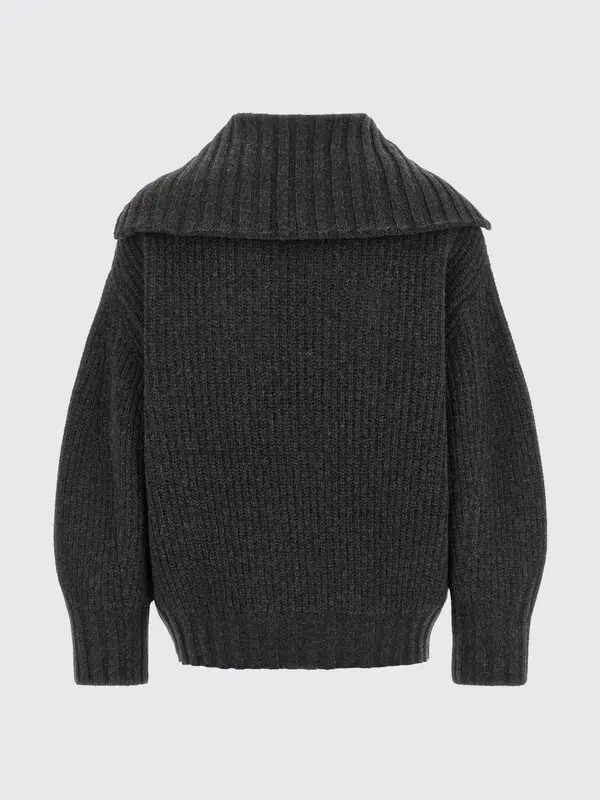 Attico Relaxed Fit Virgin Wool And Cashmere Half-zip Polo Jumper