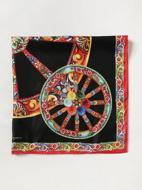 Dolce & Gabbana Carretto Siciliano Print Silk Scarf - Fa03