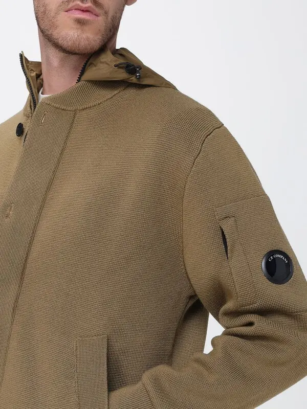 C.P. COMPANY Reversible Wool Hooded Zip-up Cardigan