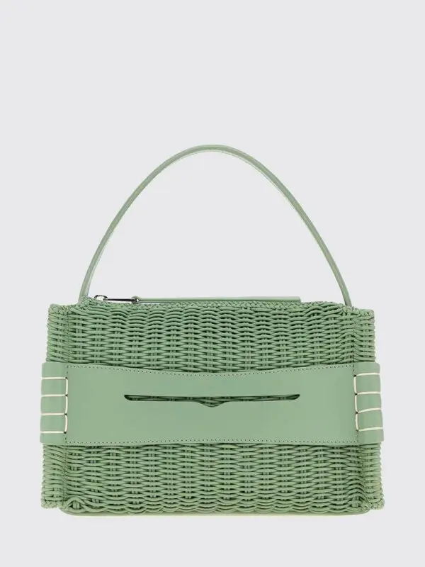 JW Anderson Medium Loafer Woven Leather Handbag - Sage