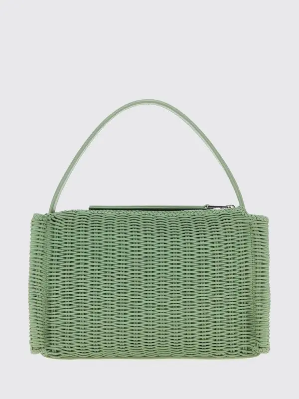 JW Anderson Medium Loafer Woven Leather Handbag - Sage