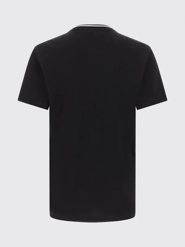 Dolce & Gabbana Cotton T-shirt With Patch Pocket And Contrast Trims - Black