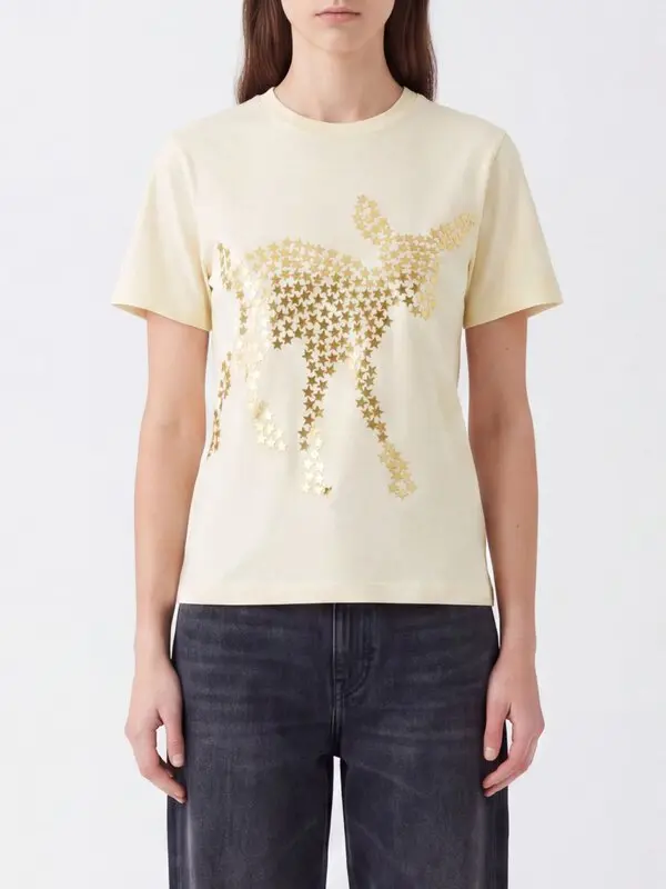 JW Anderson All-over Star Graphic Print Cotton T-shirt - Ecru