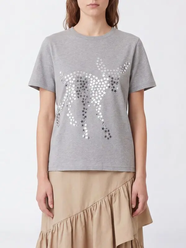 JW Anderson All-over Star Graphic Print Cotton T-shirt - Grey