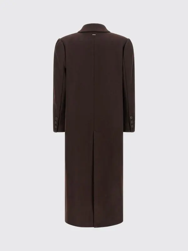 TWINSET Double-breasted Long Wool-blend Coat With Peak Lapels
