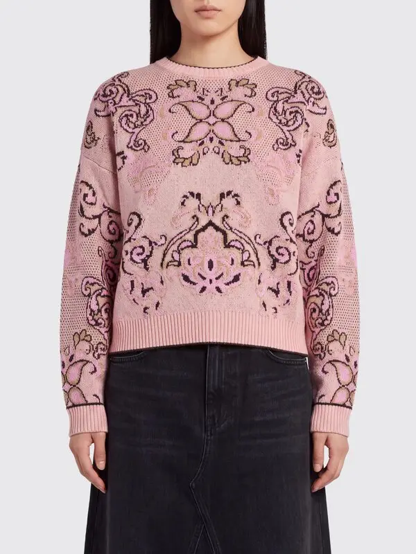 TWINSET Liberty Floral Wool And Cashmere-blend Jumper - Pink