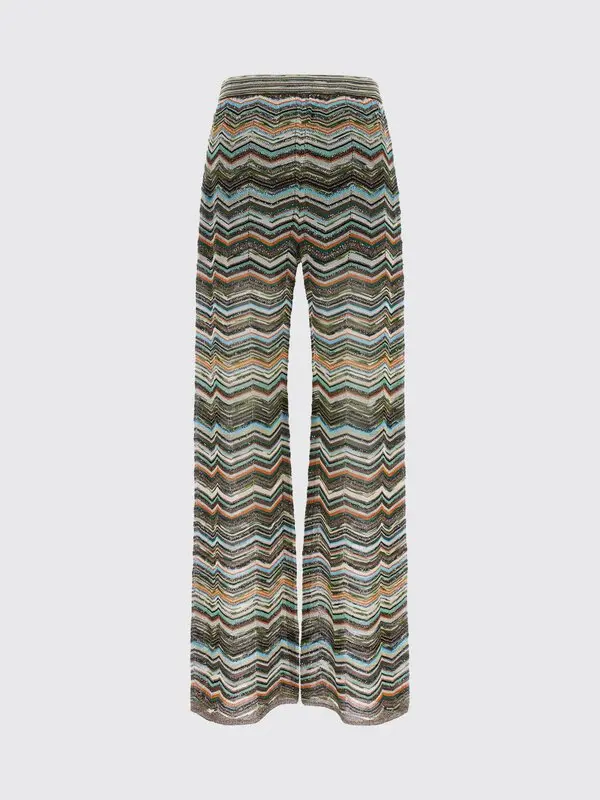 Missoni Wide-leg Viscose Knit Trousers With Zig-zag Pattern