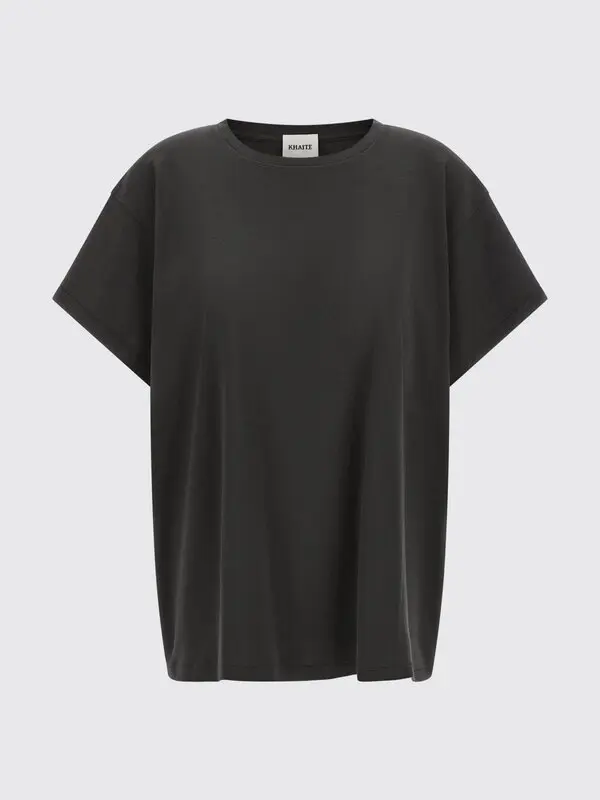 Khaite Relaxed-fit Cotton Crewneck T-shirt With Dropped Shoulders