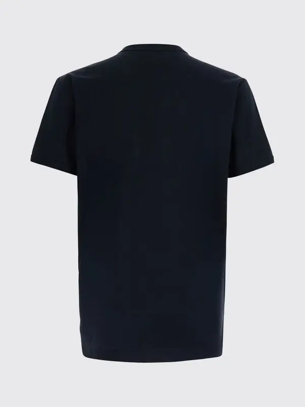 Dolce & Gabbana Slim Fit Cotton T-shirt With Contrasting Dg Monogram - Blue