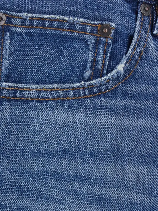 FRAME The Straight Mid-rise Cotton Denim Jeans