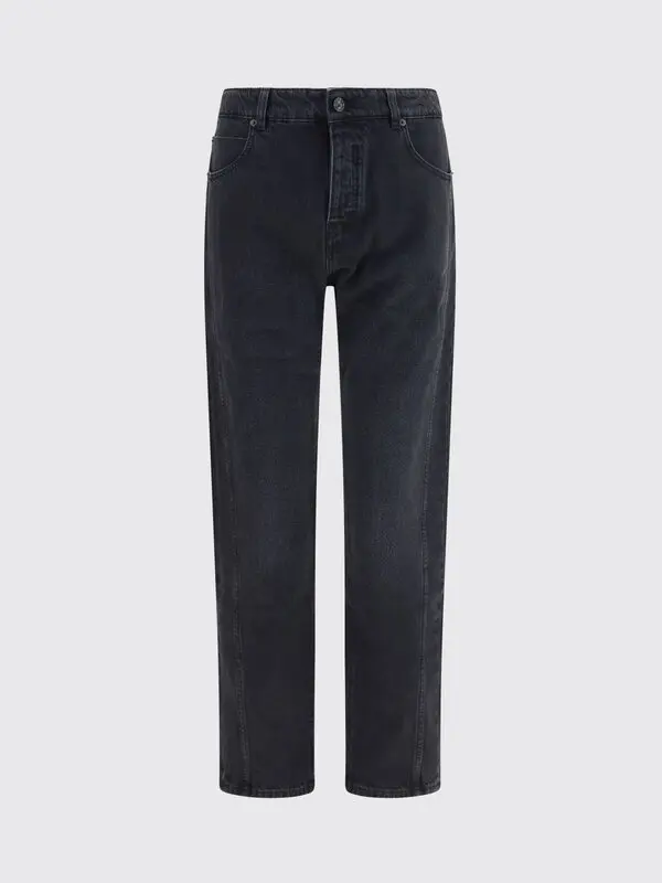Balmain Straight Fit Five-pocket Cotton Denim Jeans