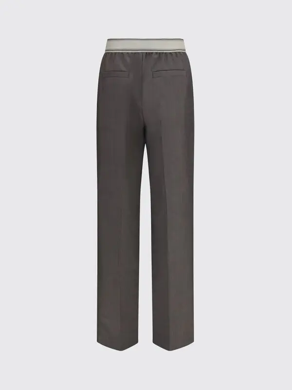 Versace Wool-blend Pleated Wide-leg Trousers - Grey