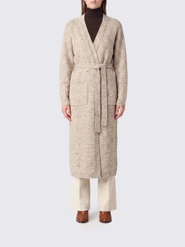 Fabiana Filippi Long Wool And Cashmere Belted Robe Cardigan