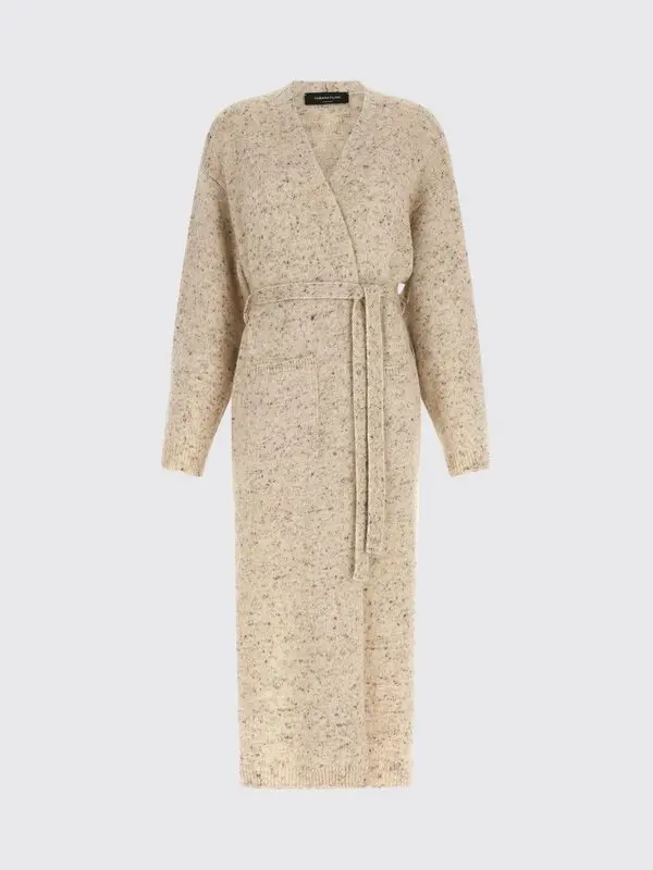 Fabiana Filippi Long Wool And Cashmere Belted Robe Cardigan