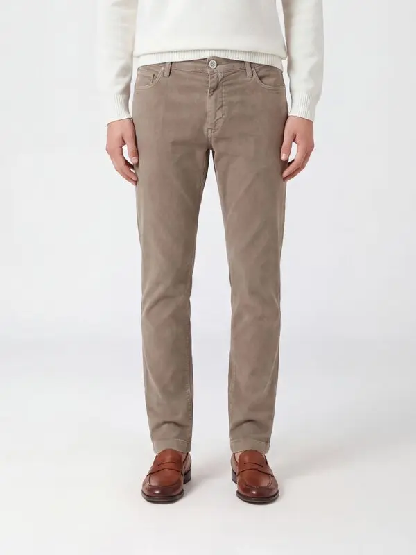 Jacob Cohen Slim-fit Mid-rise Stretch Cotton Chino Trousers - Grey
