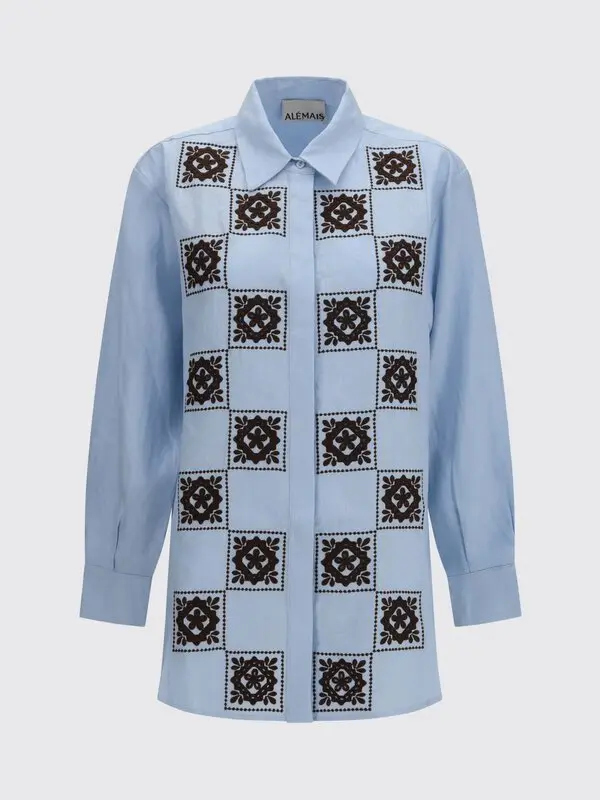 ALEMAIS Embroidered Shirt - Blue