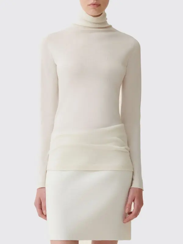 Fabiana Filippi Slim Fit Long-sleeved Cashmere And Silk Blend Turtleneck Jumper - Natural