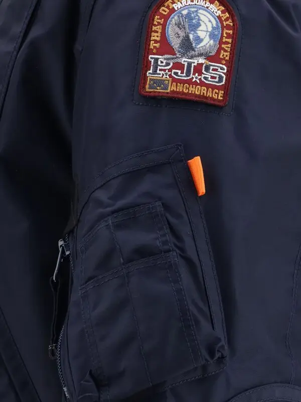 PARAJUMPERS Gobi Waterproof Nylon Bomber Jacket With Drawstring Hood - Navy