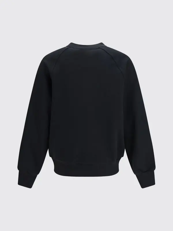 Moose Knuckles Crew Neck Cotton Jumper With Contrast Logo - Black