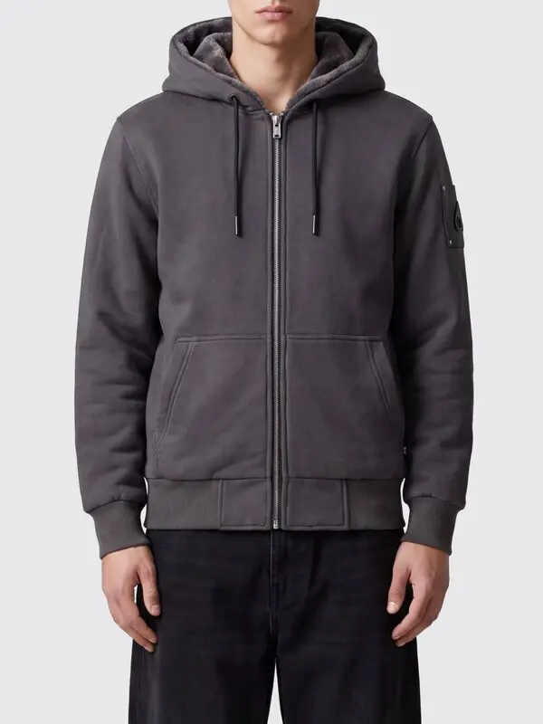 Moose Knuckles Cotton Blend Hooded Zip-up Sweatshirt