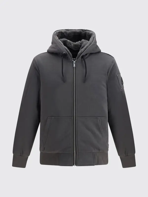Moose Knuckles Cotton Blend Hooded Zip-up Sweatshirt