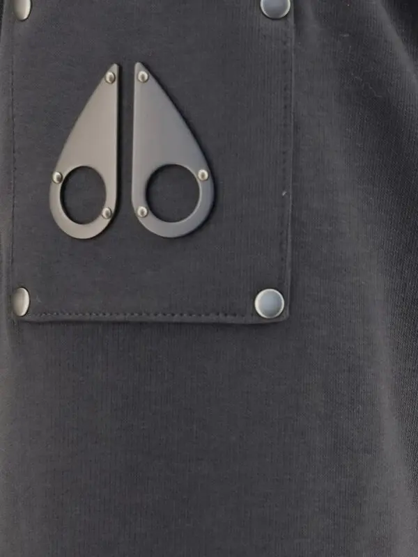 Moose Knuckles Cotton Blend Hooded Zip-up Sweatshirt