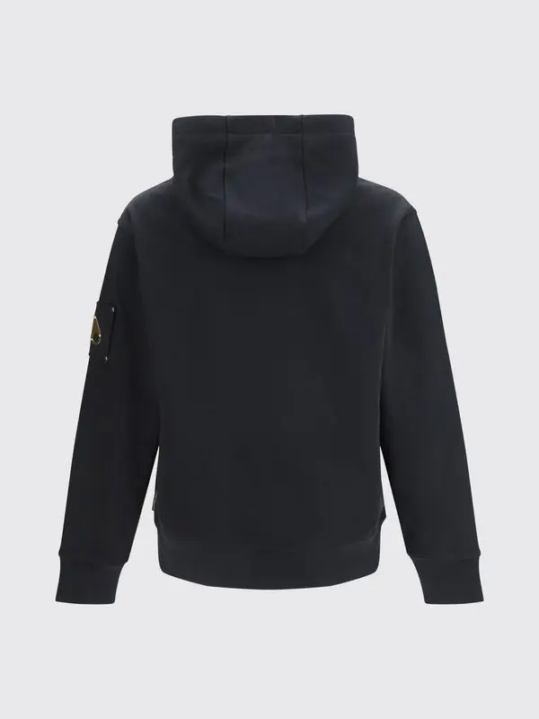 Moose Knuckles Cotton Hoodie With Kangaroo Pocket And Drawstring