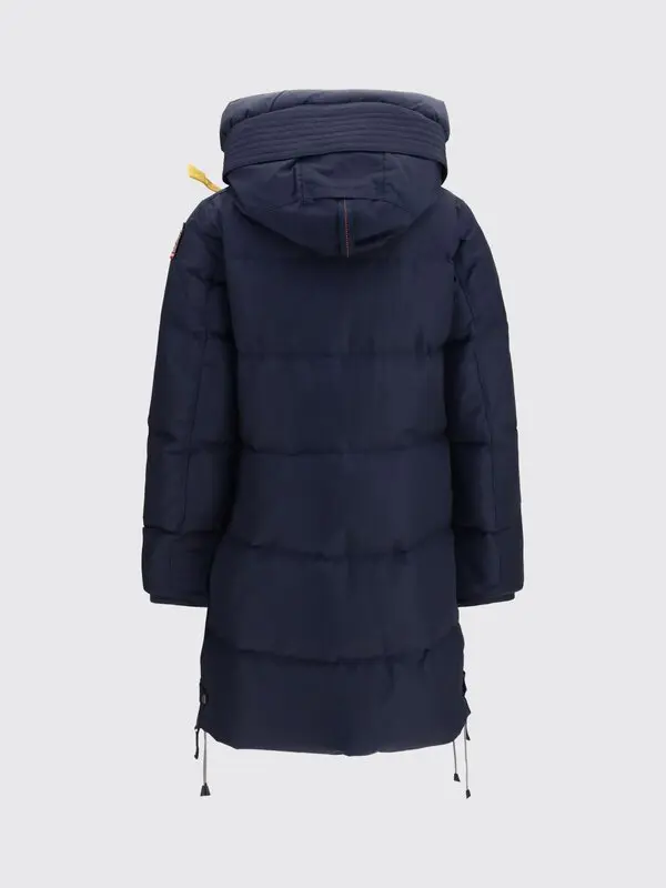 PARAJUMPERS Long Quilted Down Jacket With Hood And High Neck - Navy