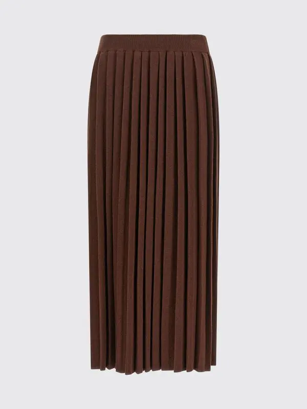 Fabiana Filippi Pleated Wool And Silk Knit Midi Skirt