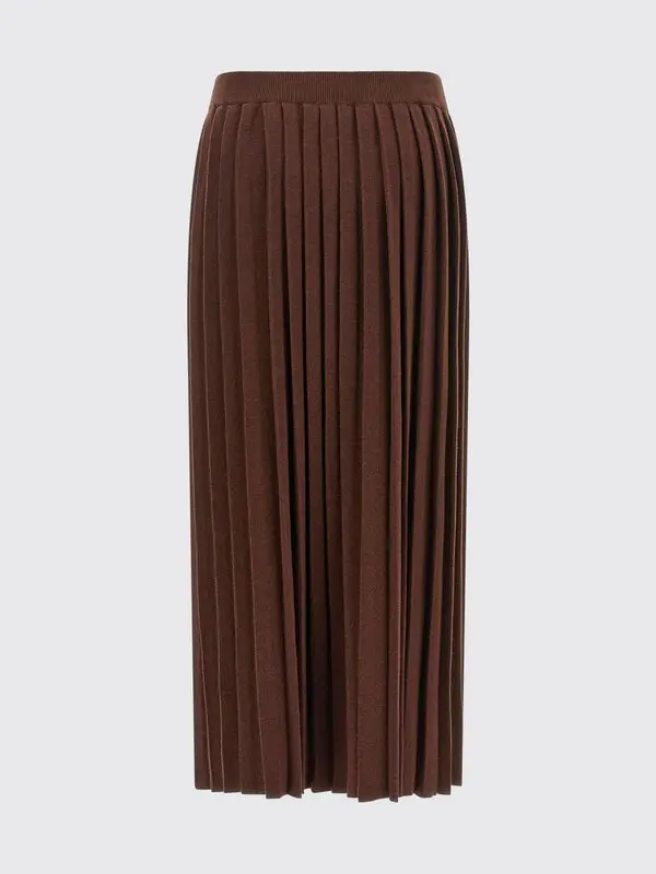 Fabiana Filippi Pleated Wool And Silk Knit Midi Skirt