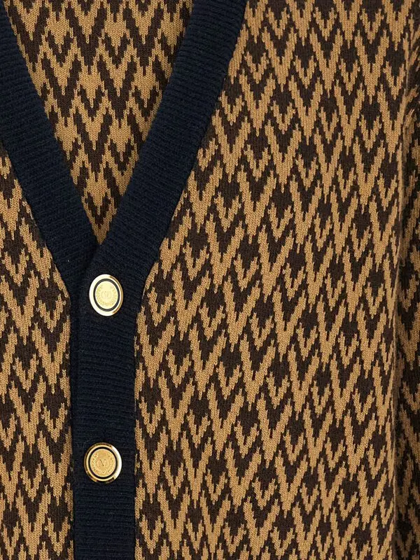 Valentino Garavani Vlogo Jacquard Cashmere Cardigan